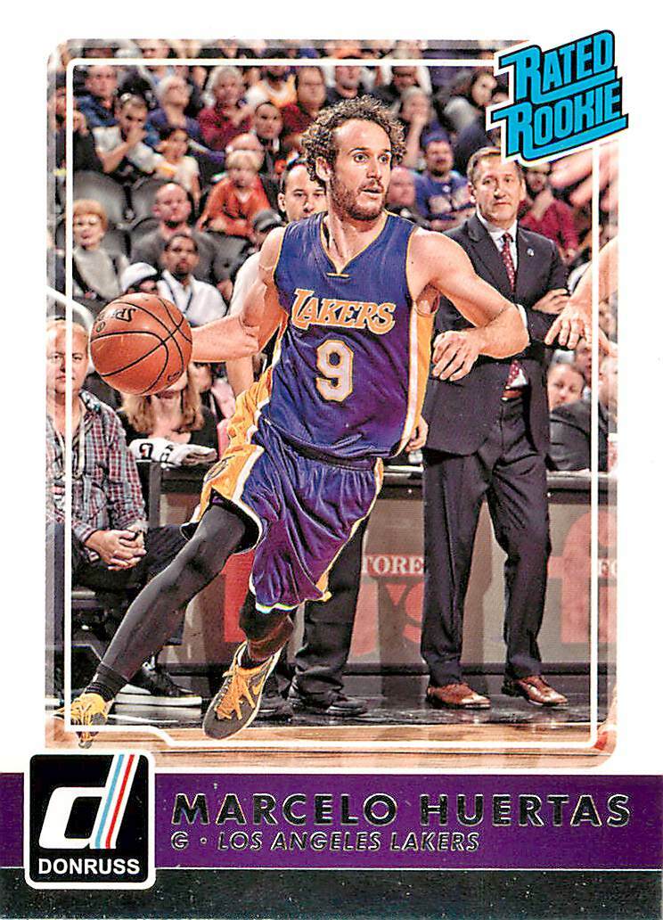 MARCELO HUERTAS 2015-126 Donruss RATED ROOKIE RC #242 Lakers | eBay