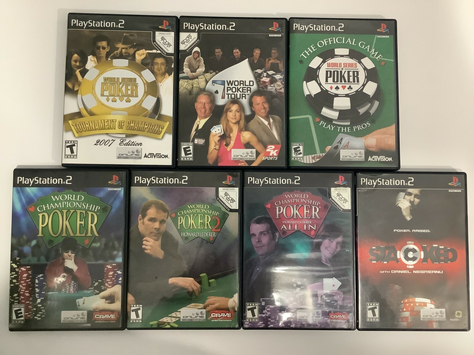 World Championship Poker Series of Poker Lot of 7 PS2 PlayStation 2 All ...