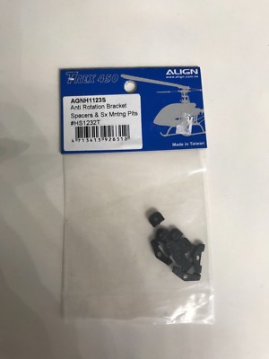Align TRex 450 Helicopter Anti Rotation Bracket Spacers & Sx Mntng Plts ...