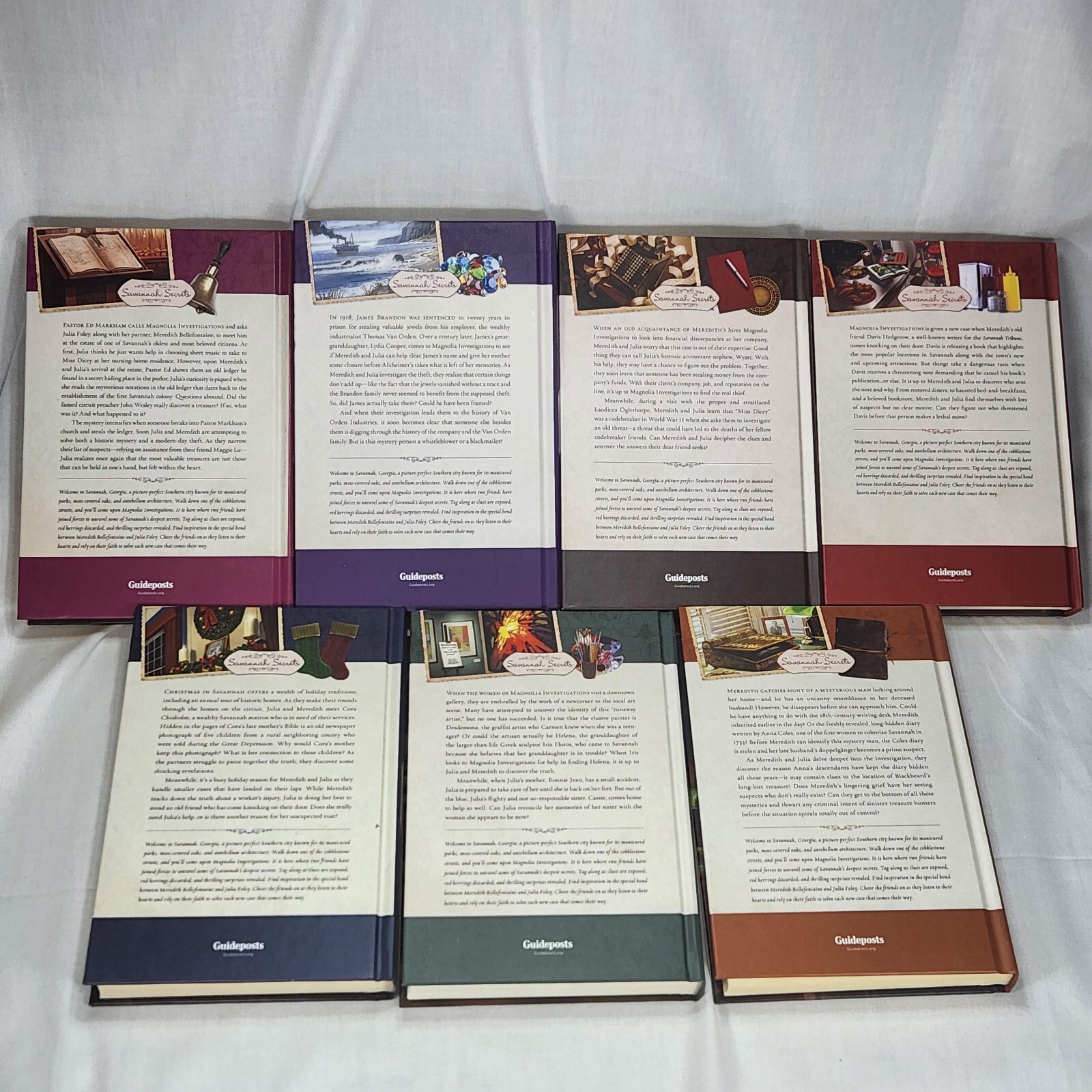 Lot of 7 Guideposts Savannah Secrets Novels HC Hardcover Excellent ...