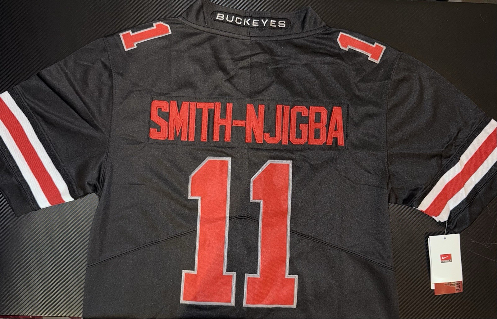 BLACKOUT Jaxon Smith-Njigba JSN Ohio State OSU Black Jersey Buckeyes ...