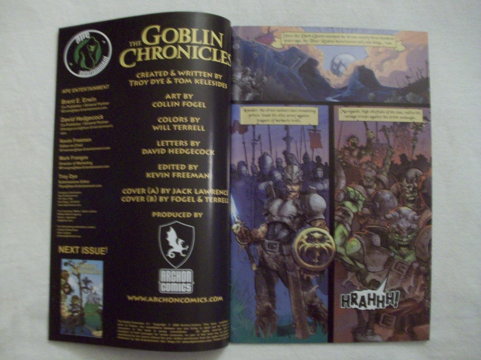 2008 ARCHON COMICS THE GOBLIN CHRONICLES # 1 COVER A 1st PRINT | eBay