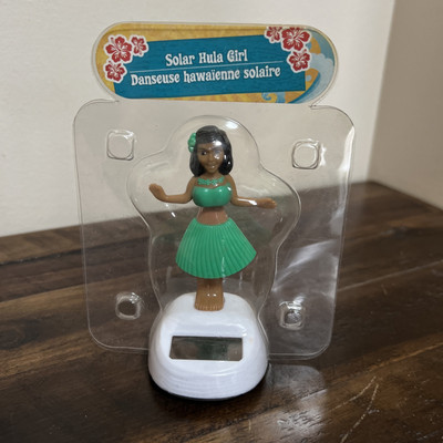 NEW Solar Powered Dancing Dancer Hawaiian Hula Lei Girl Bobble Head ...