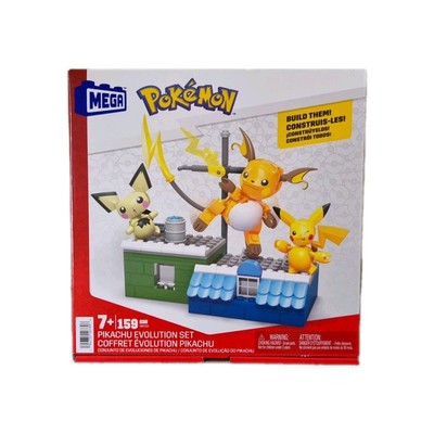 MEGA BLOCKS Pokemon Pikachu Evolution 159 Piece Construction Set B62 ...