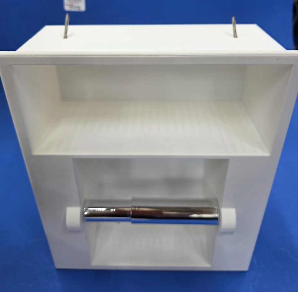 Recessed Bathroom Toilet Paper Holder, Mega Roll, Phone Shelf Slot ...