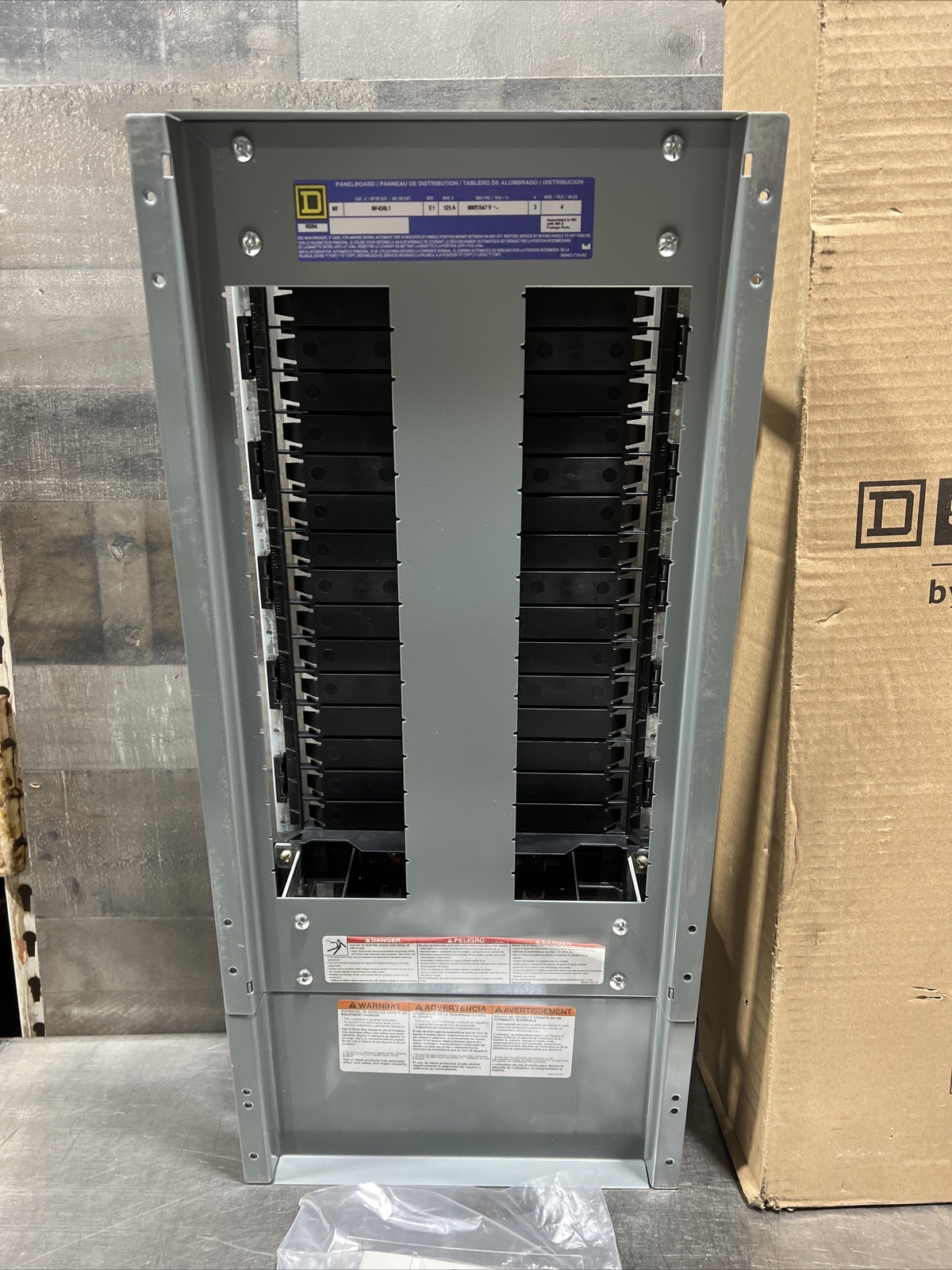 Square D Panelboard Interior NF430L1 3PH 4W AL 480Y/277VAC 100A 30SP ...