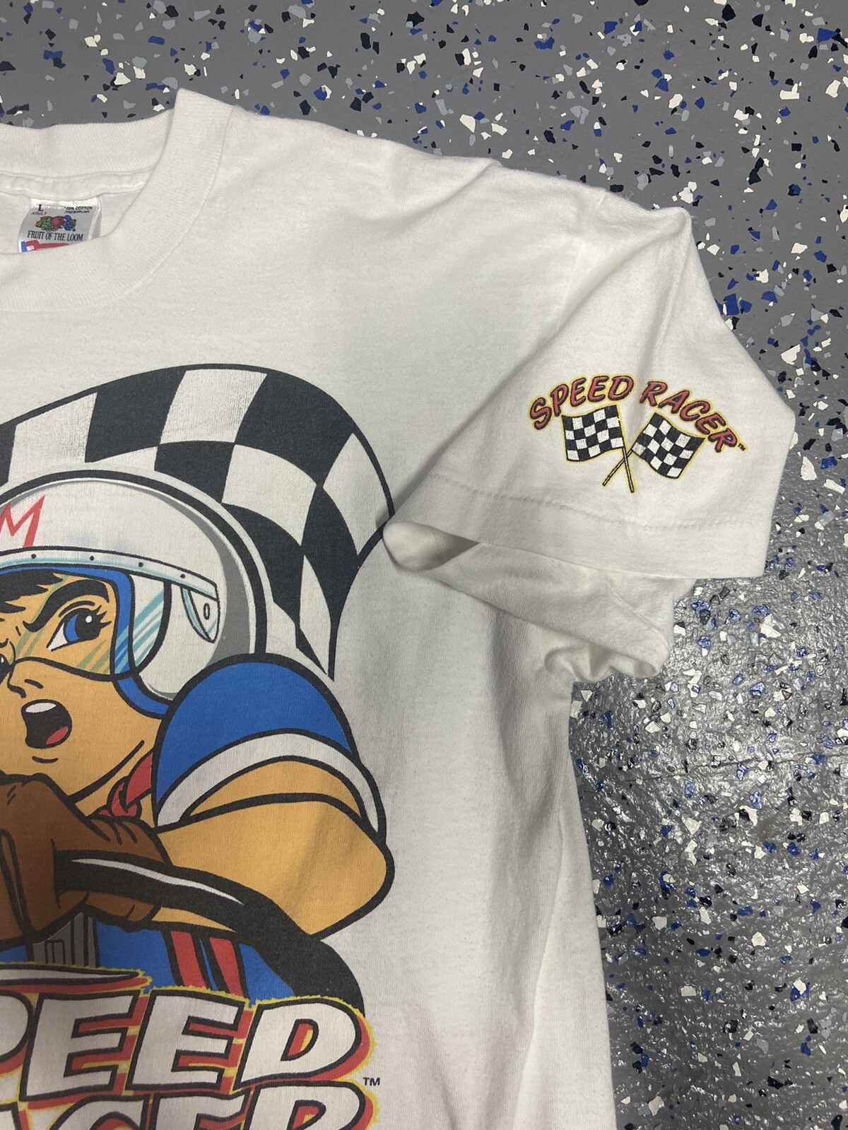 Vintage 1992 Speed Racer Cartoon T-Shirt Mens Large 9… - Gem