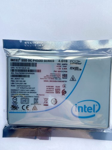 Intel DC P4500 Series 4TB NVME PCIE 2.5" Internal SSD SSDPE2KX040T7K | eBay