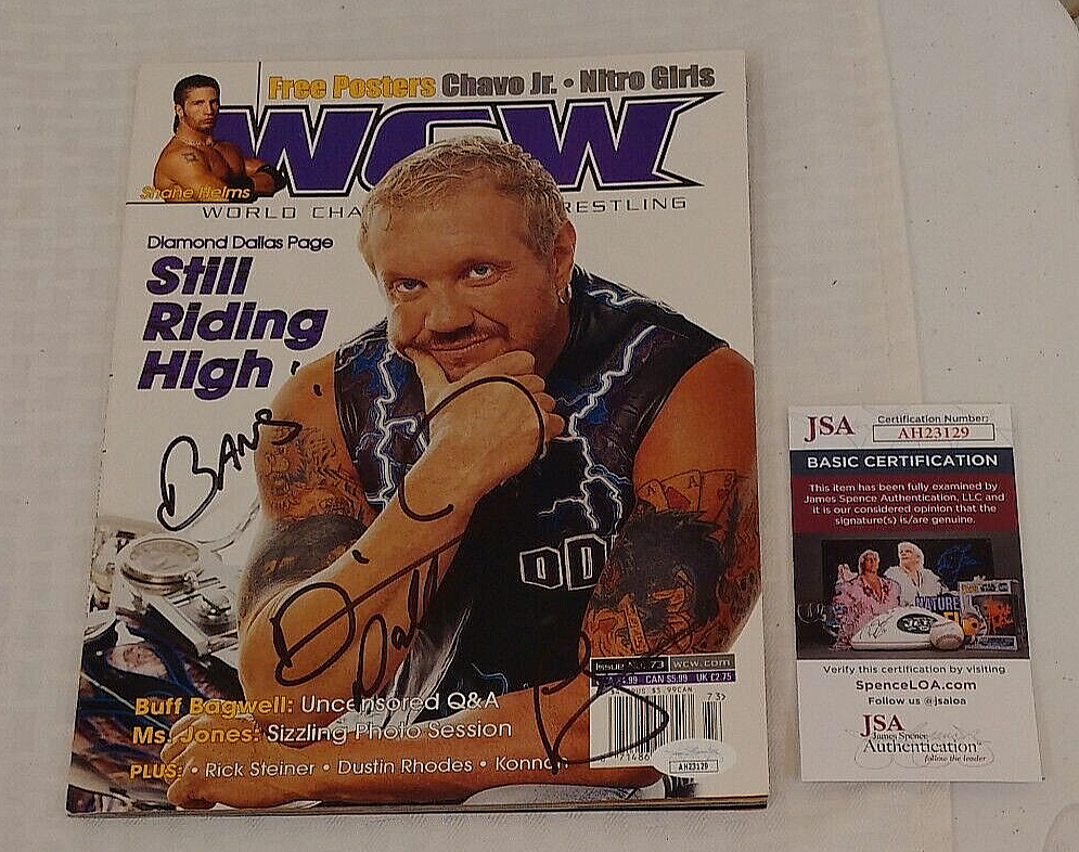 Autographed Signed Full Magazine Diamond Page LAST ISSUE 2001 WCW DDP ...