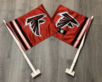 Sale! NFL Atlanta Falcons Set of 2 Double Sided Car Flag WH | eBay