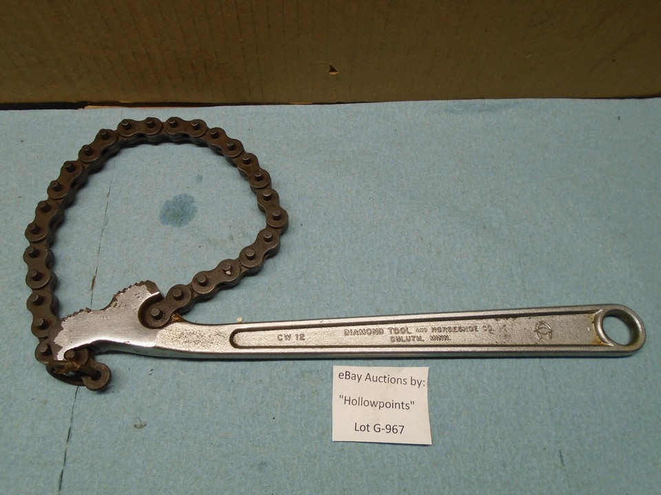 Diamond Diamalloy USA CW12 Adjustable Chain Wrench 4" Capacity 12" Long ...
