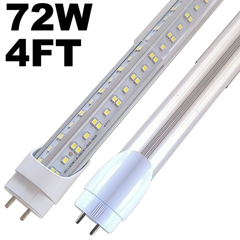25PACK 72W T8 4FT G13 Bi Pin LED Tube Light 4 Foot LED Bulbs 7200LM NO ...