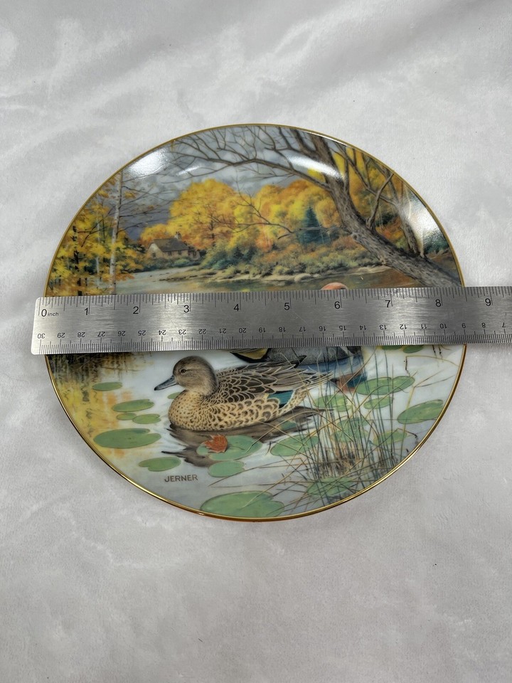 1987 Knowles Collectors Plate Waterfowl The Green Winged Teal Duck Bart ...