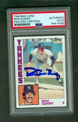 Ron Guidry 1984 Topps Card #110 NY Yankees PSA/DNA Encased Autograph | eBay