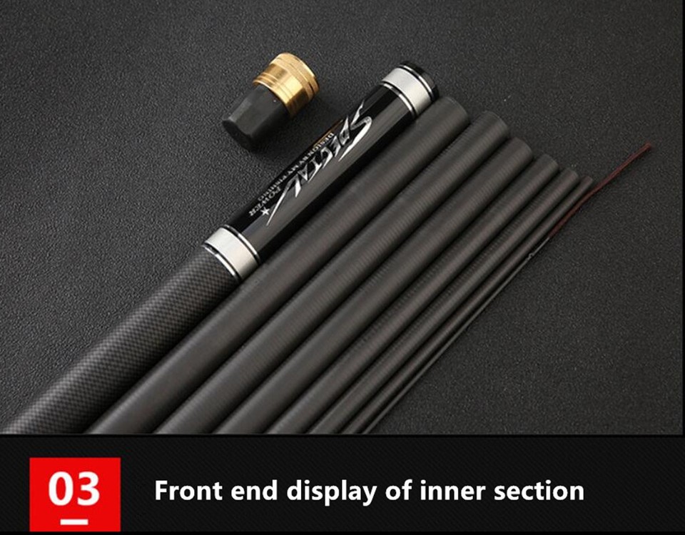 Telescopic Fishing Rod 3.6m 4.5m 5.4m 6.3m High Carbon Stream Fishing ...