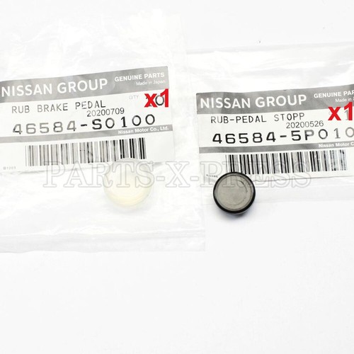 GENUINE OEM NISSAN INFINITI RUBBER BRAKE PEDAL STOPPER SET 46584S0100 ...