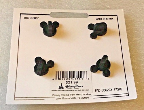 Disney pins Mickey Clothes 4 pin set on original card Icon hand pants ...