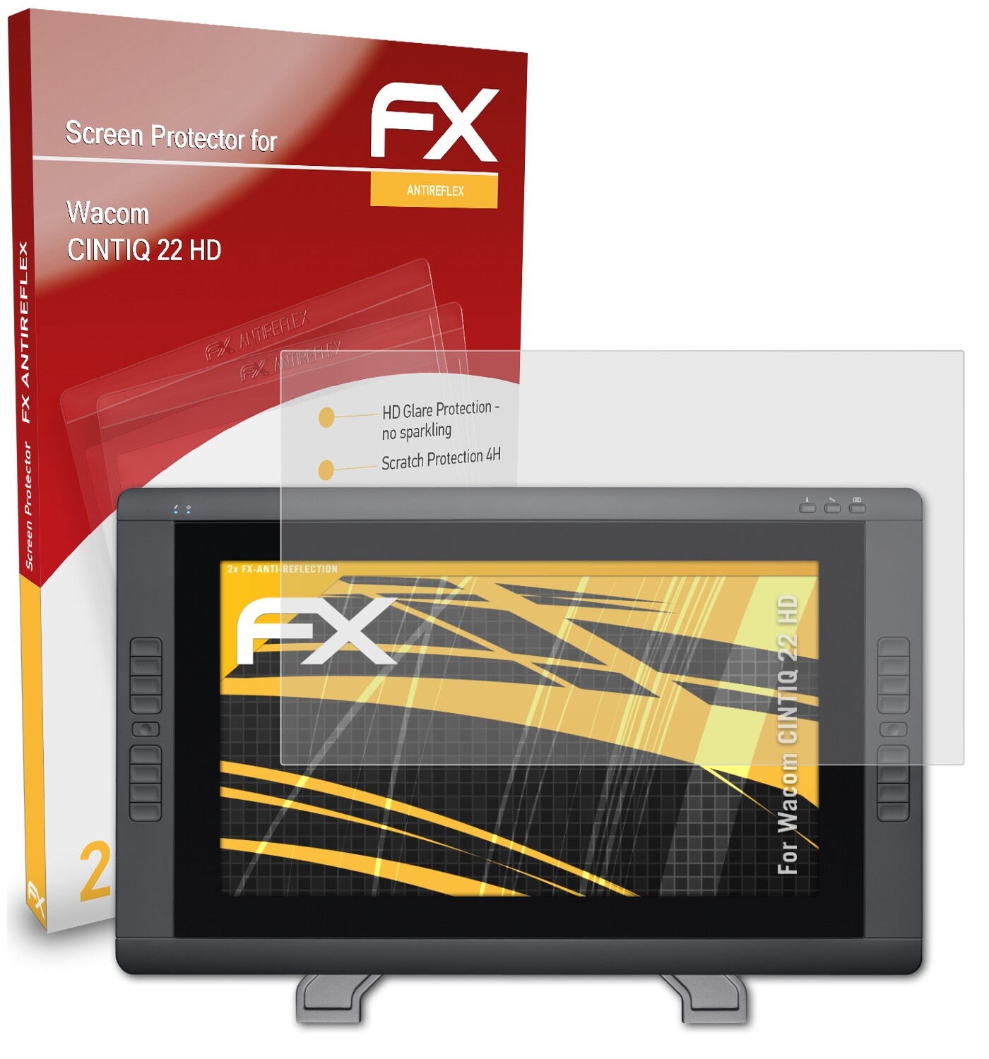 atFoliX 2x Screen Protection Film for Wacom CINTIQ 22 HD matt ...