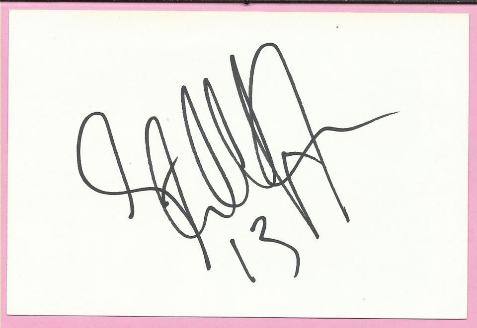 Arsenal signed player 6 x 4 inch white index cards. Original signatures ...