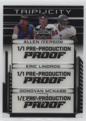 2024 Leaf Vibrance Midnight 1/1 Allen Iverson Eric Lindros Donovan ...