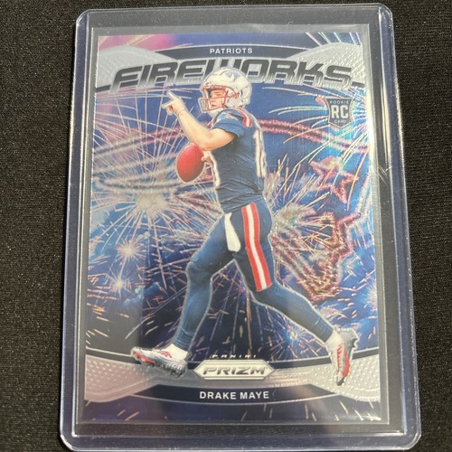 2024 Prizm Drake Maye Fireworks RC Rookie #22 Patriots Insert 🔥 | eBay