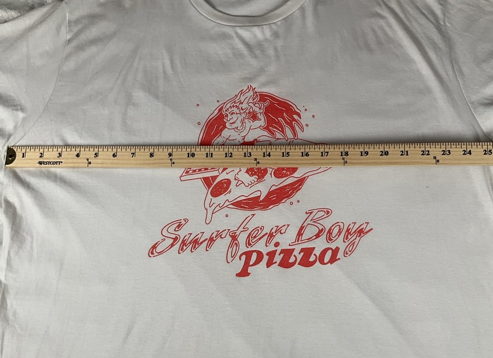 Surfer Boy Pizza Men’s White T Shirt Size XXL Netflix Stranger Things ...