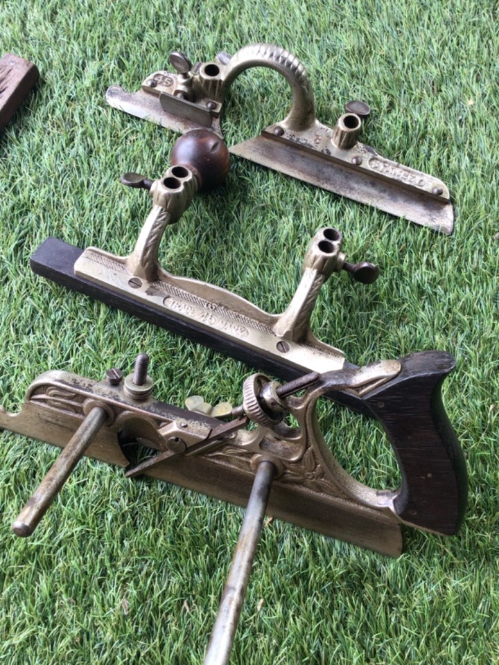 Early Floral Pattern Stanley No 45 Multi Plane Complete with various ...