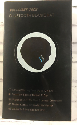 FULLLIGHT TECH Bluetooth Beanie Hat - Black | eBay
