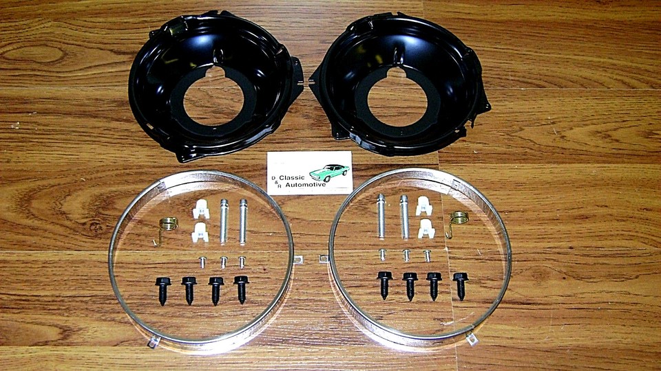 Headlamp Retaining Ring Mounting Bucket 28pc Kit w/ hardware Camaro ...