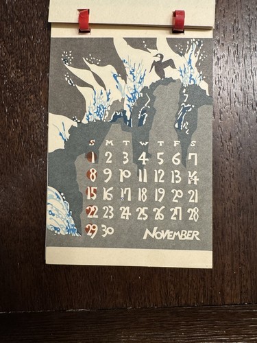 Keisuke Serizawa Calendar 1981 Original Small Printed Desk Version ...