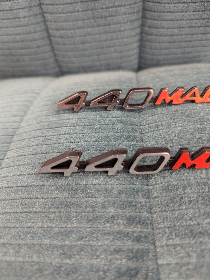 1970-74 Challenger 440 Magnum Hood Emblem Pair USA Made Left Right Side ...