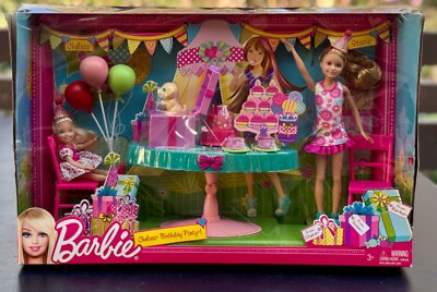 Barbie Chelsea Birthday Party Skipper Stacie Dolls 2011 Mattel Inc New ...