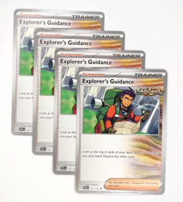Explorer's Guidance 147/162 x4 - 4x Trainer Playset Pokemon Temporal ...