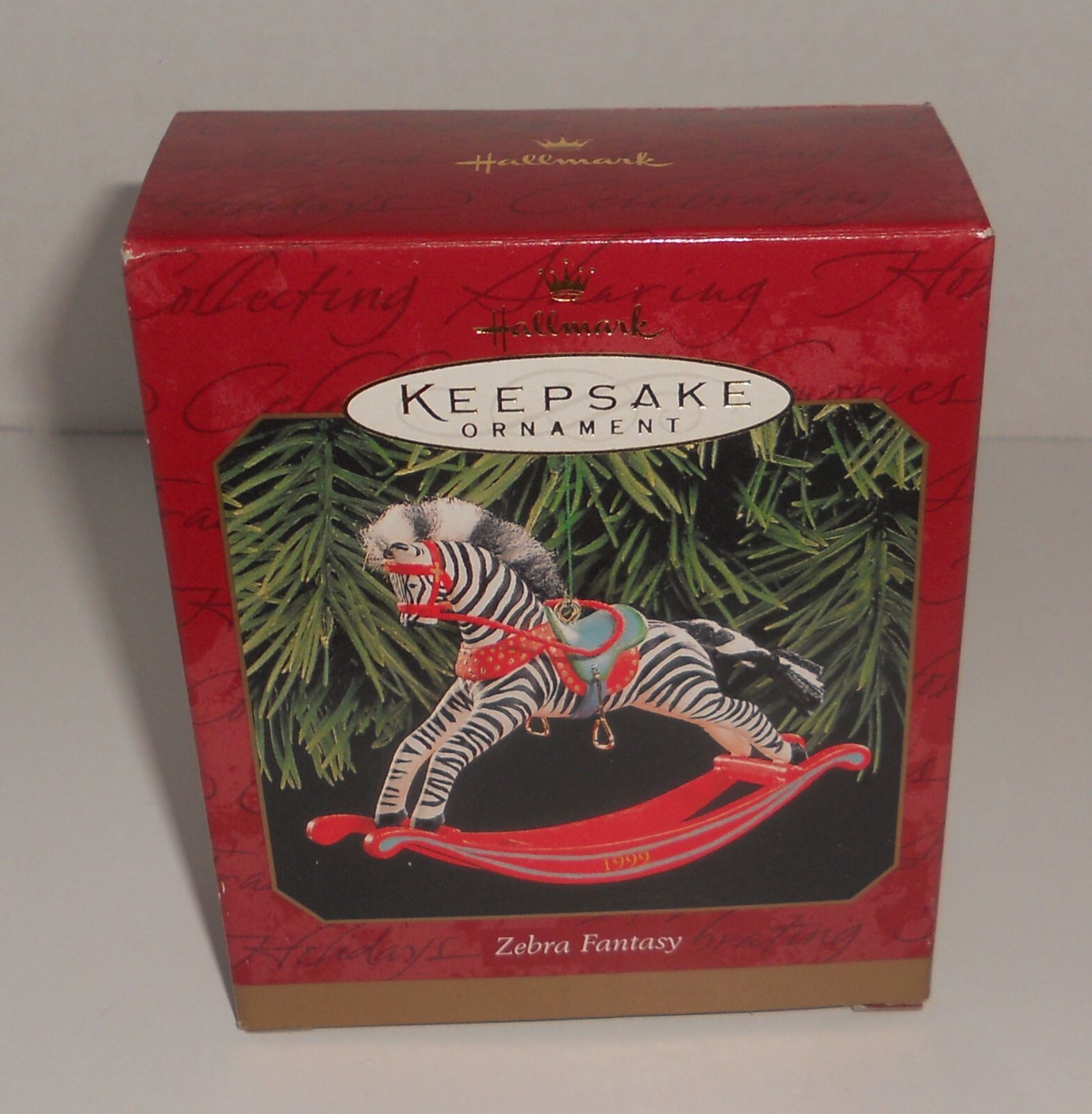 1999 Hallmark Christmas Keepsake Ornament Zebra Fantasy Wild Zoo Animal ...