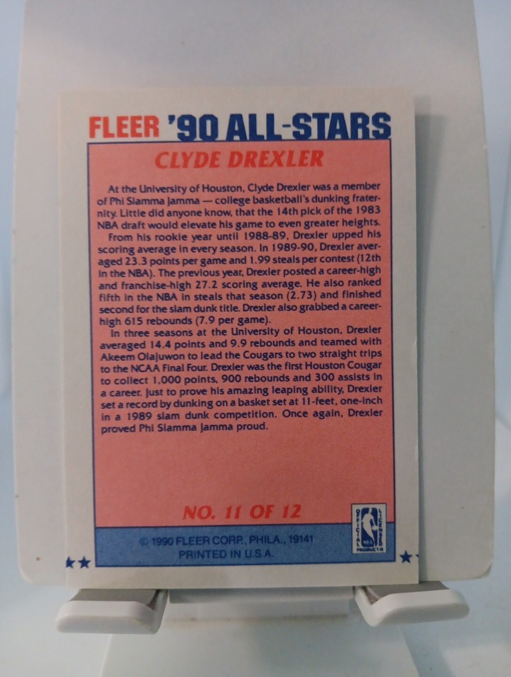 1990-91 Fleer All-Stars Clyde Drexler #11 | eBay