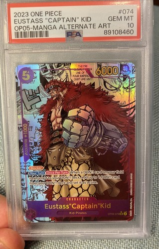 2023 One Piece OP05 Manga Alternate Art #074 Eustass Captain Kid PSA 10 GEM MINT | eBay