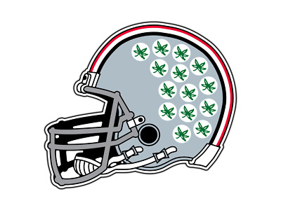 #0408 Ohio State Buckeyes Helmet Logo College Sticker Waterproof Vinyl ...