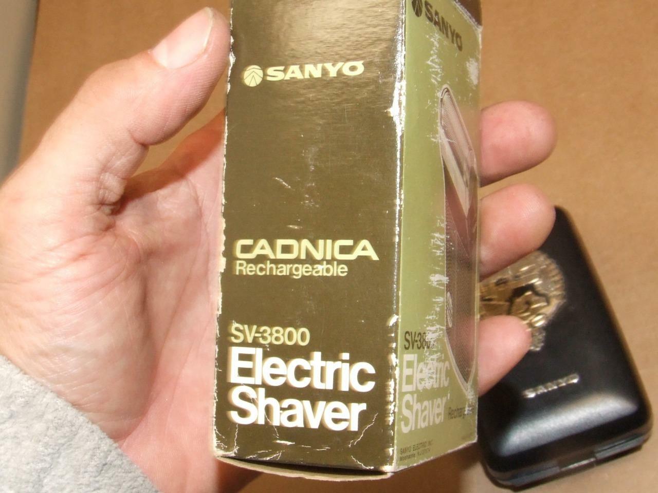VTG Sanyo SV-3800 Electric Shaver Rechargeable Plug w/ Case Works GOOD ...