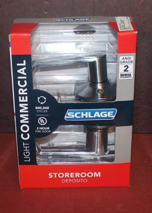 Schlage F80 CSV ELA 626 Nickel Light Commercial Storeroom Door Elan ...