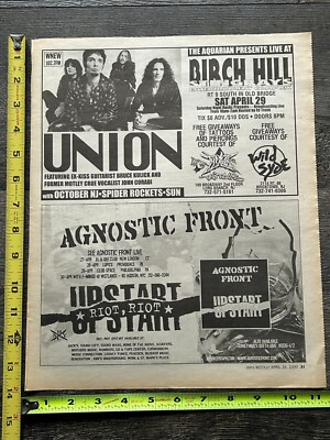 Kiss Concert Ad Advert BRUCE KULICK Union Corabi 2000 Birch Hill NJ ...