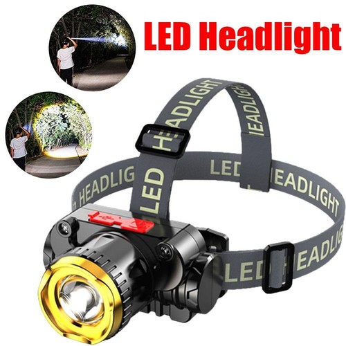 LED Head Torch Headlamp Sensor Headlight Zoom Flashlight Rechargeable ...