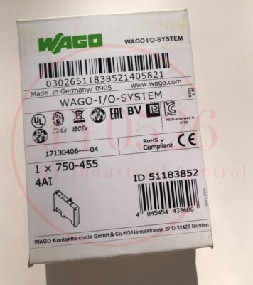 1PCS New In Box WAGO 750-455 750455 4-Channel Analog Input PLC Module ...