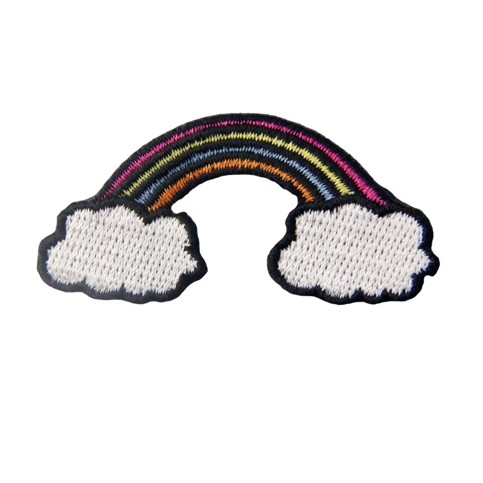 Embroidered Iron Sew On Patches transfers Badges appliques USA Rainbow ...