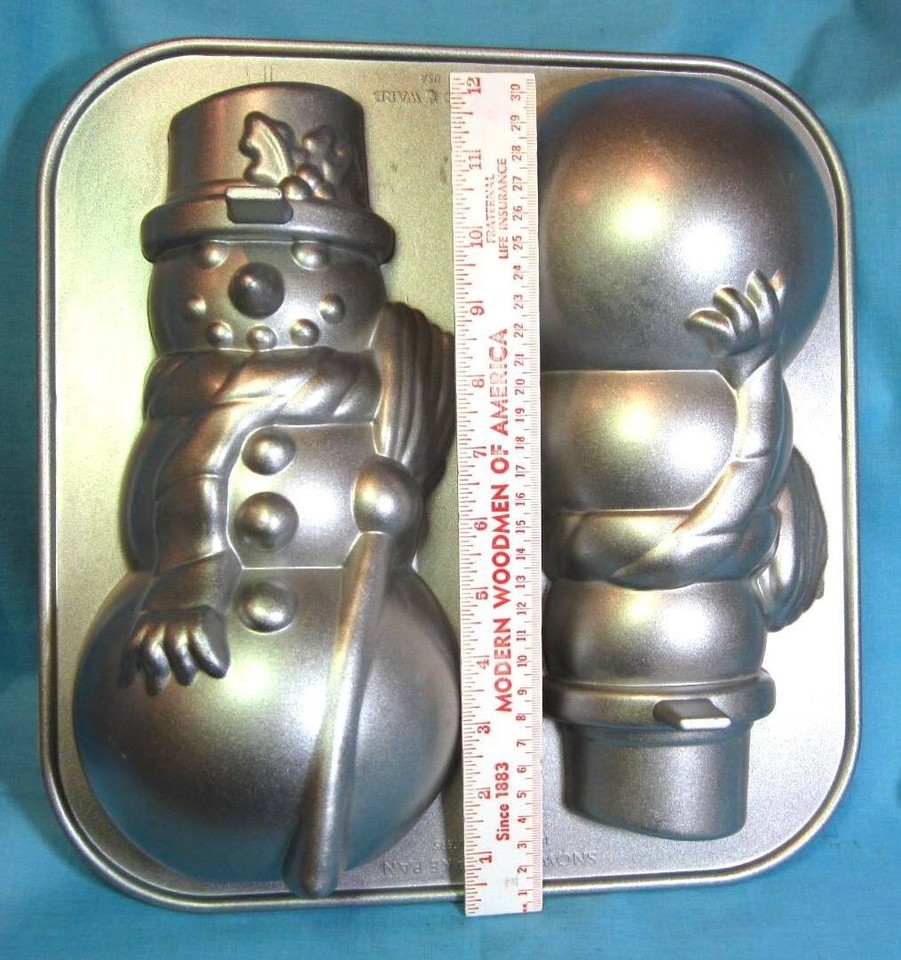 Williams Sonoma Nordic Ware Snowman 3D Cake Pan Made in USA New, Never ...