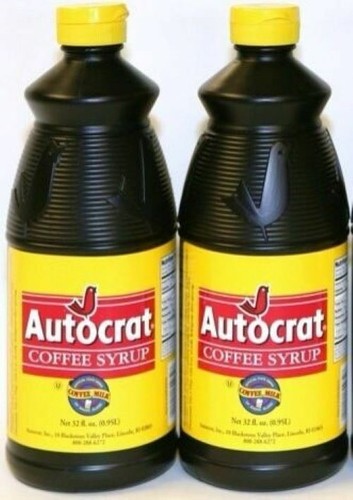 Autocrat Coffee Syrup 2 pack (32 oz each bottle...total of 64 oz) RI ...