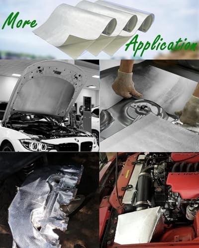 Heat Shield Automotive Thermal Barrier - 12" X 24" Aluminum Backed ...