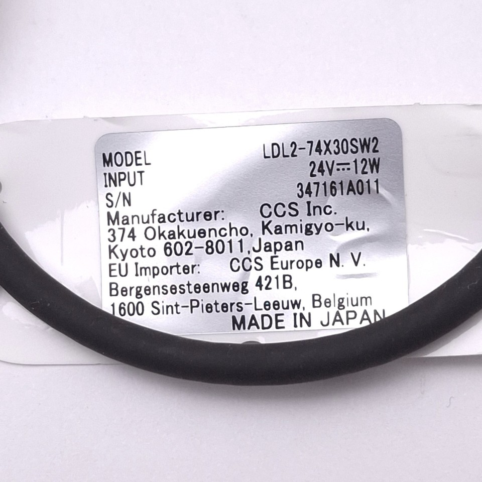 CCS LDL2-74X30SW2 White LED Bar Light for Machine Vision, 74x30mm ...