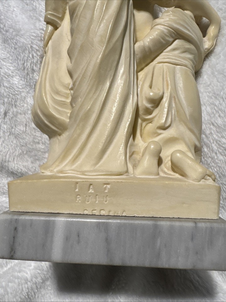 Vintage 10.5” Italian Resin Pietà Sculpture on Marble Base by Ruiu | eBay