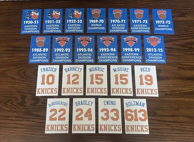 3 SIZES- New York KNICKS Championship & Retired # Decal Banners Man ...