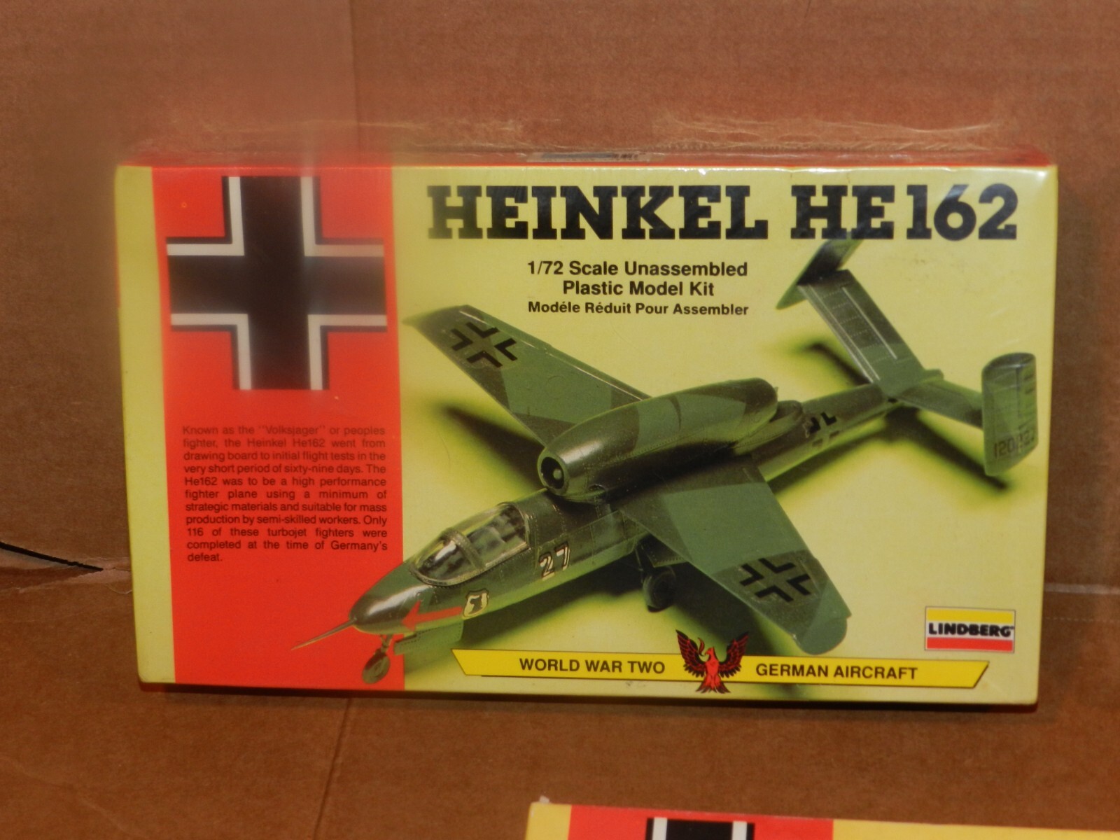 LOT OF 3,Lindberg ,1/72 ,WWII GERMAN Fighter PLANES, ME 163,ME162,ME190 ...